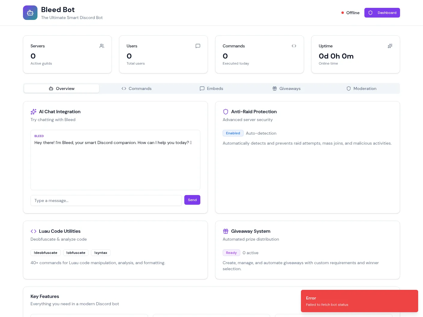 Bleed: The Ultimate Smart Discord Bot (Remix)