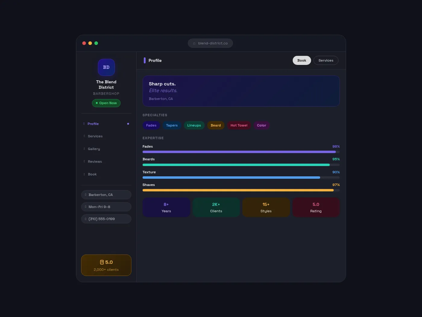 The Blend District Website
