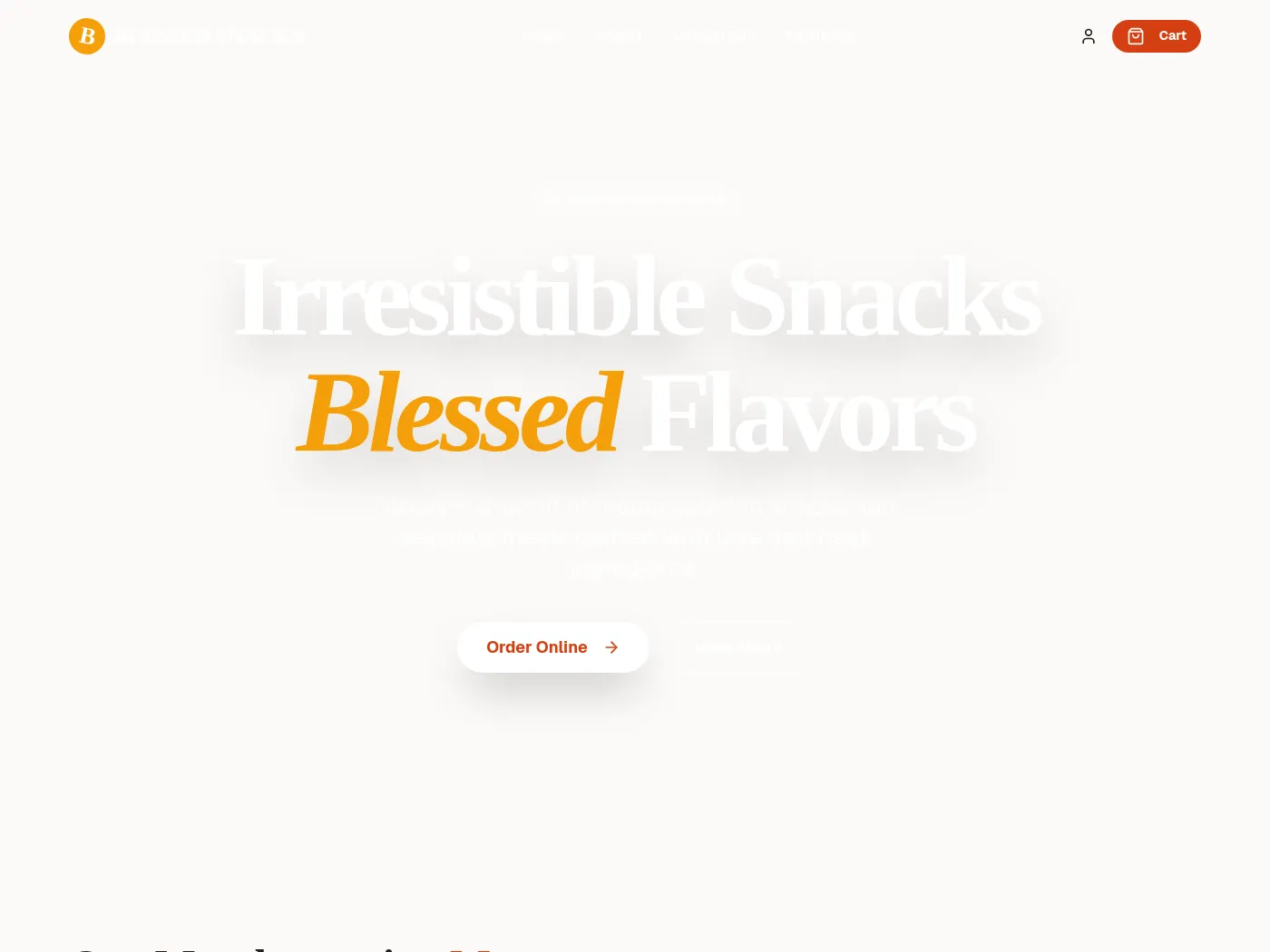 Blessed Snacks Website