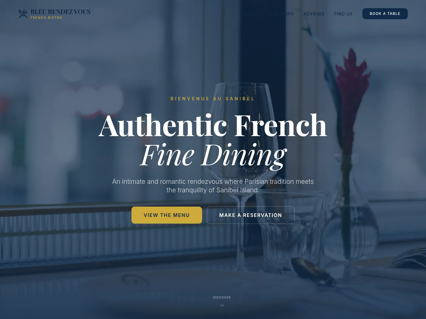 Bleu Rendez Vous Bistro Site