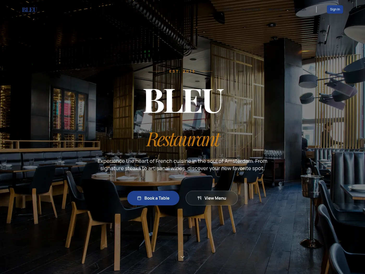 Bleu Restaurant Explorer
