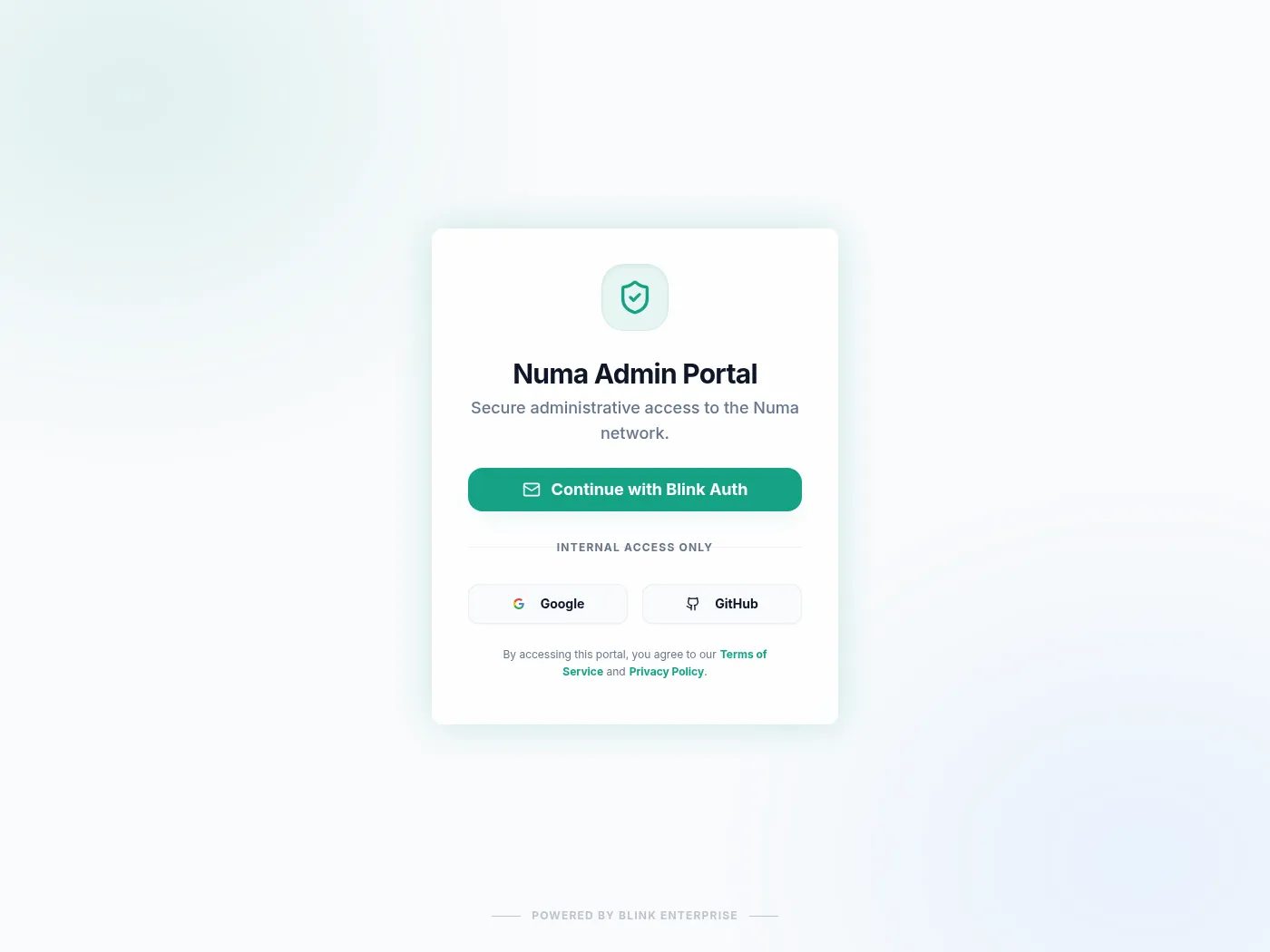 Blink Admin Portal