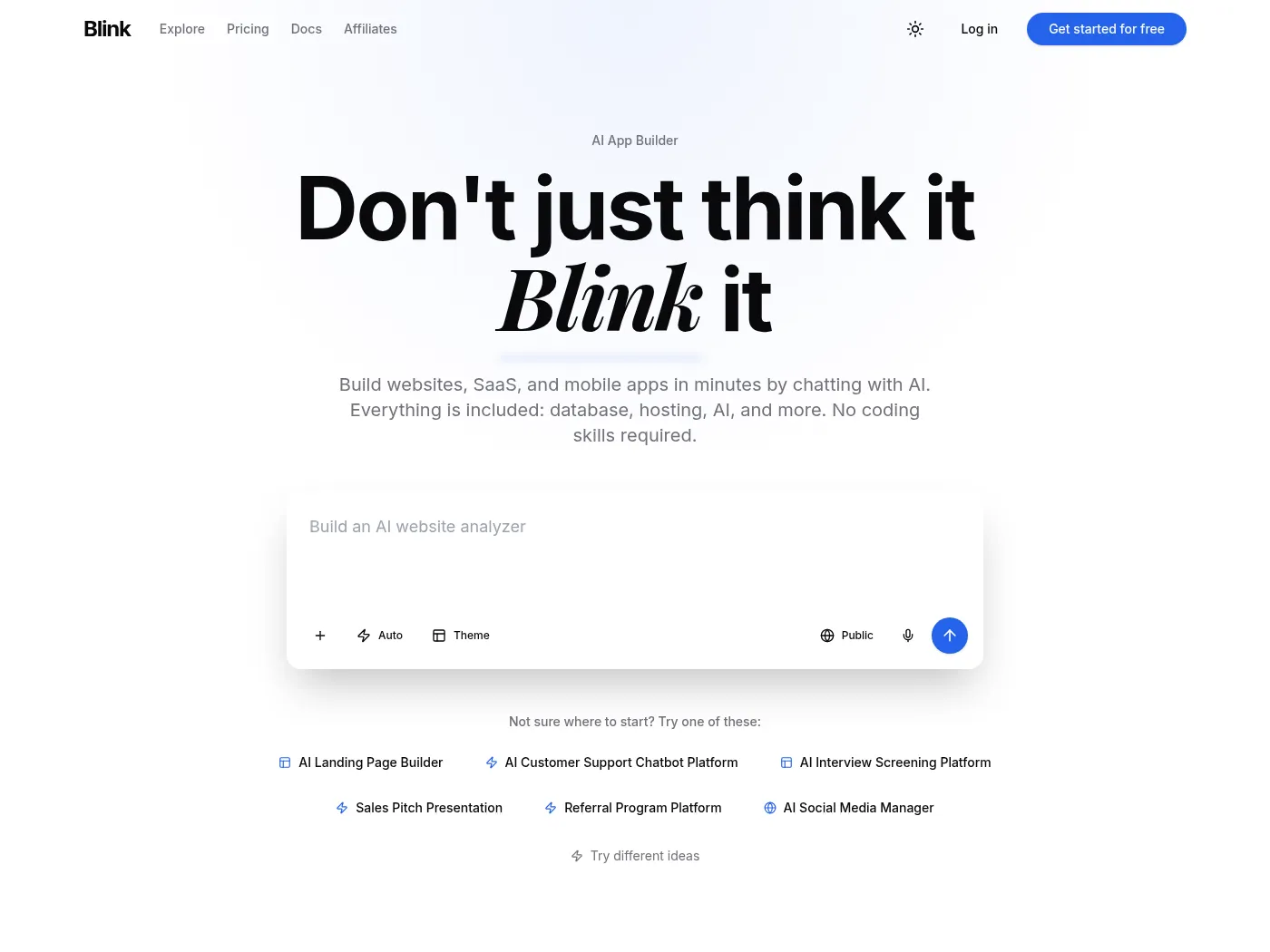 Blink AI App Builder