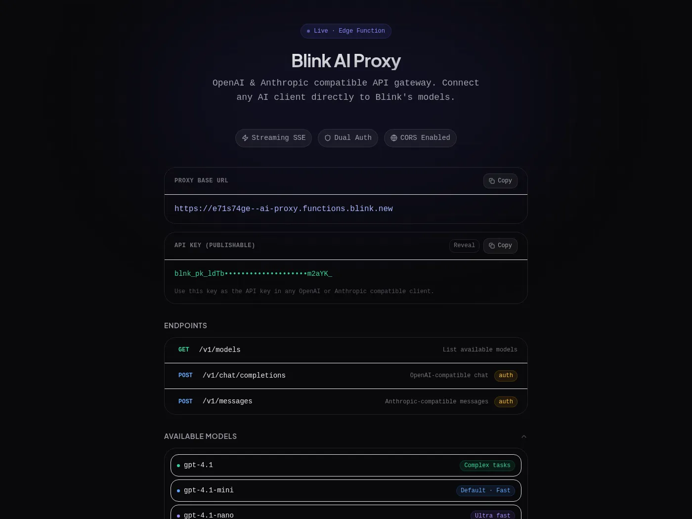 Blink AI Proxy Edge