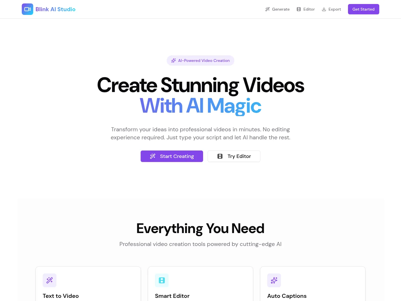 Blink AI Studio