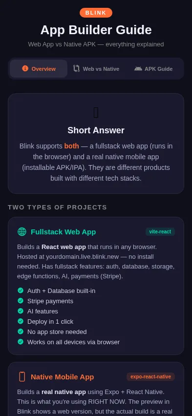 Blink App Builder Demo