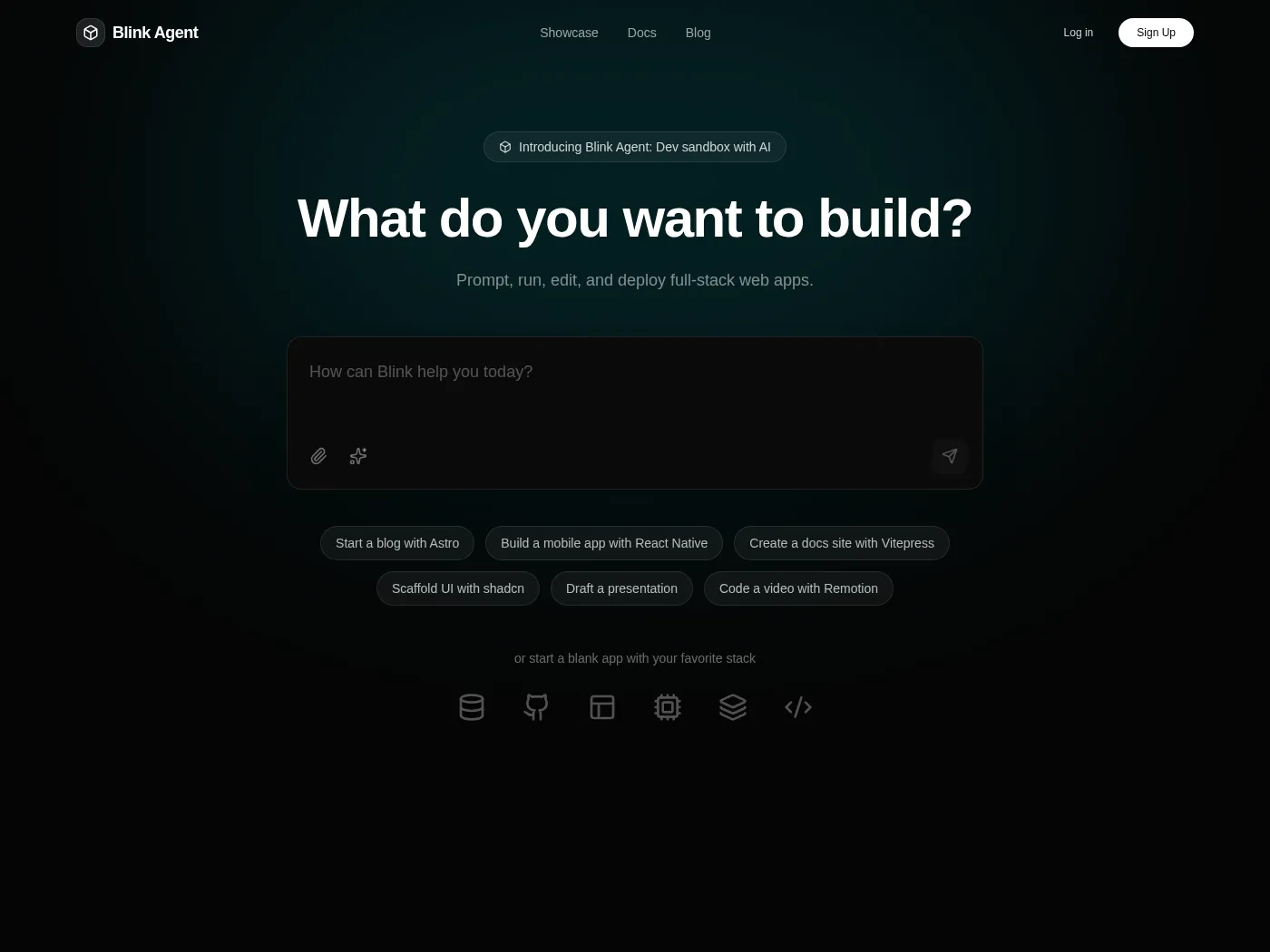 Blink New App Builder