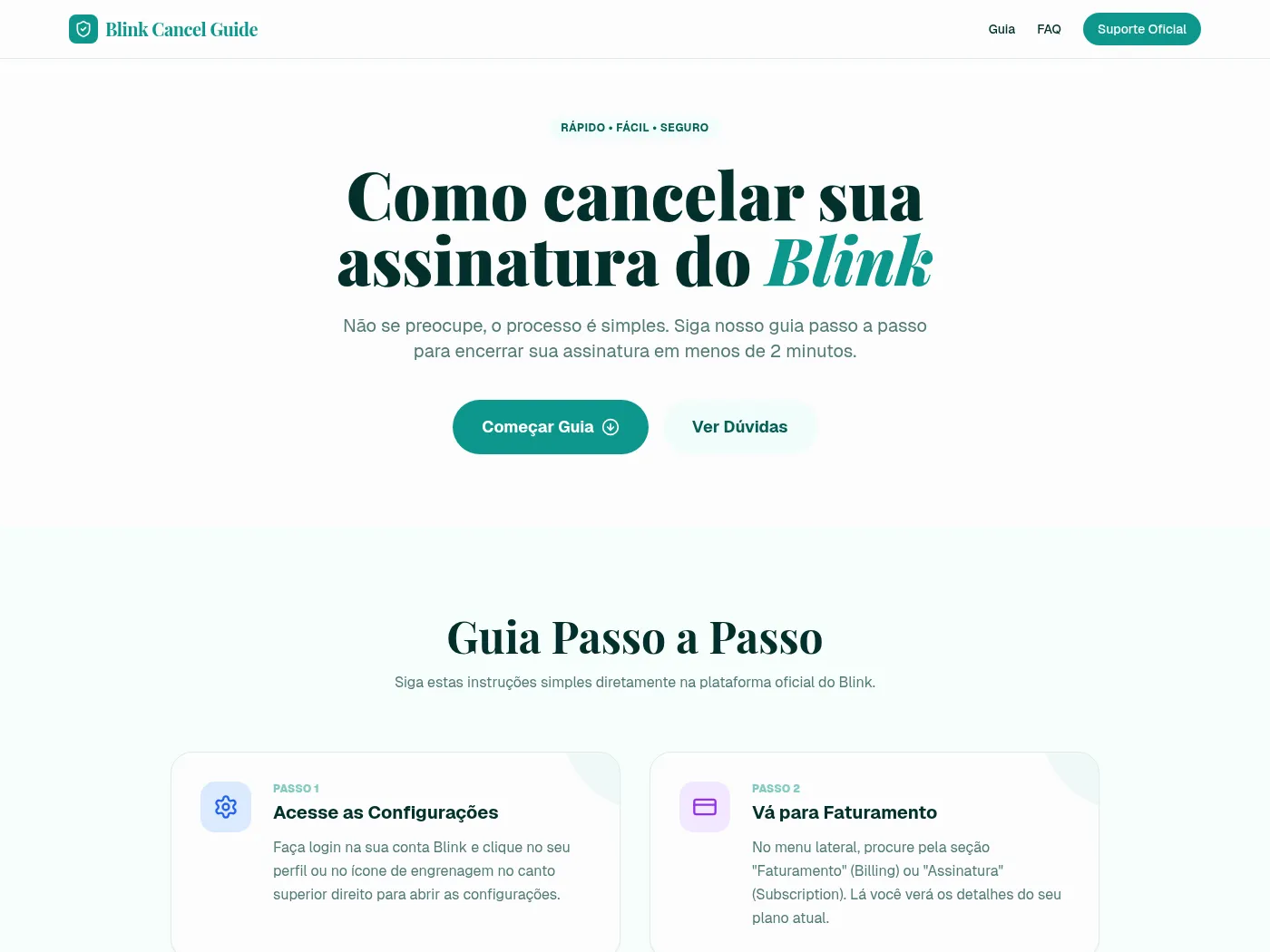 Blink Cancel Guide
