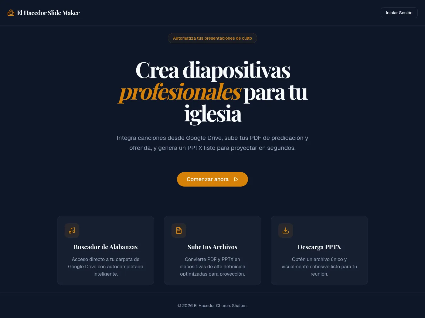Blink Church Slide Maker