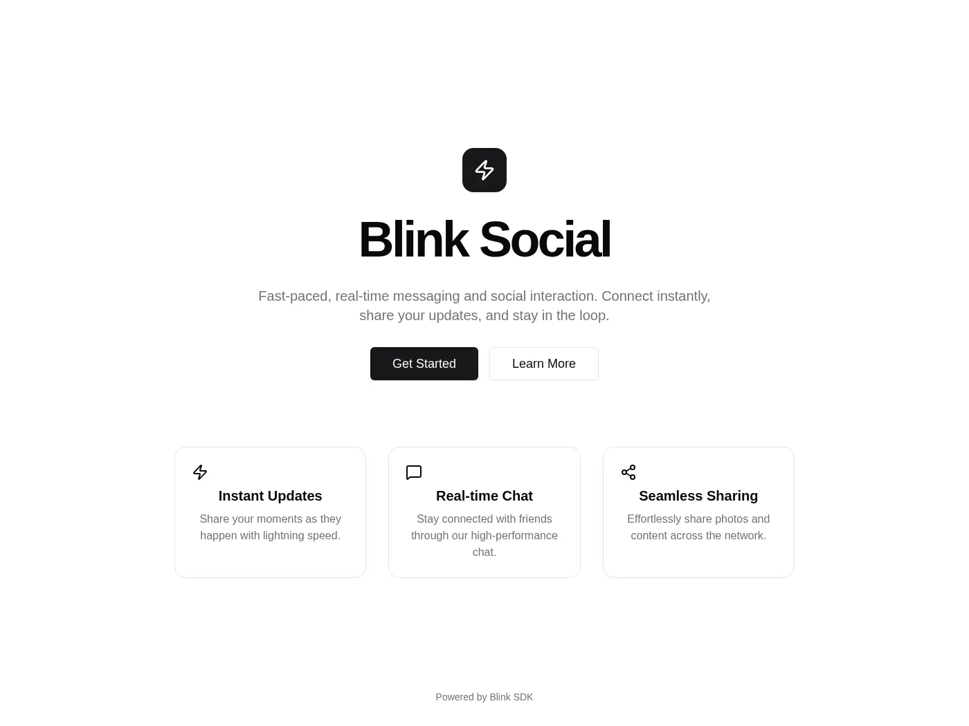 Blink Social Clone
