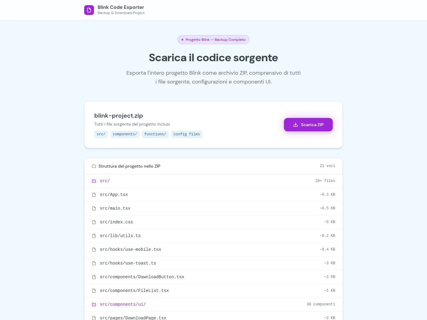 Blink Code Exporter