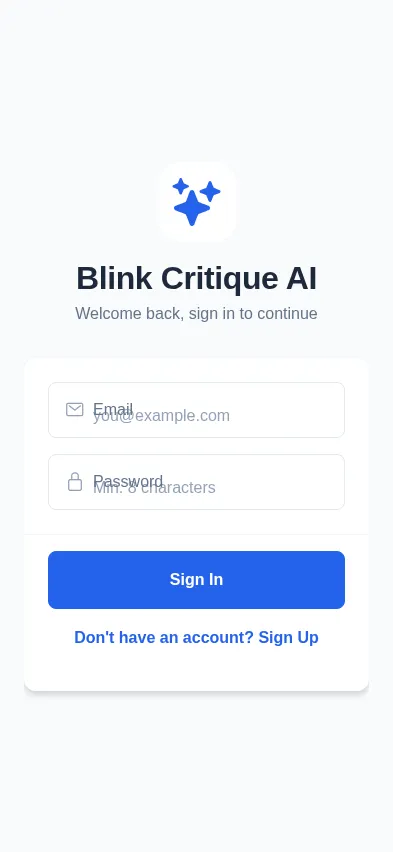 Blink Critique AI