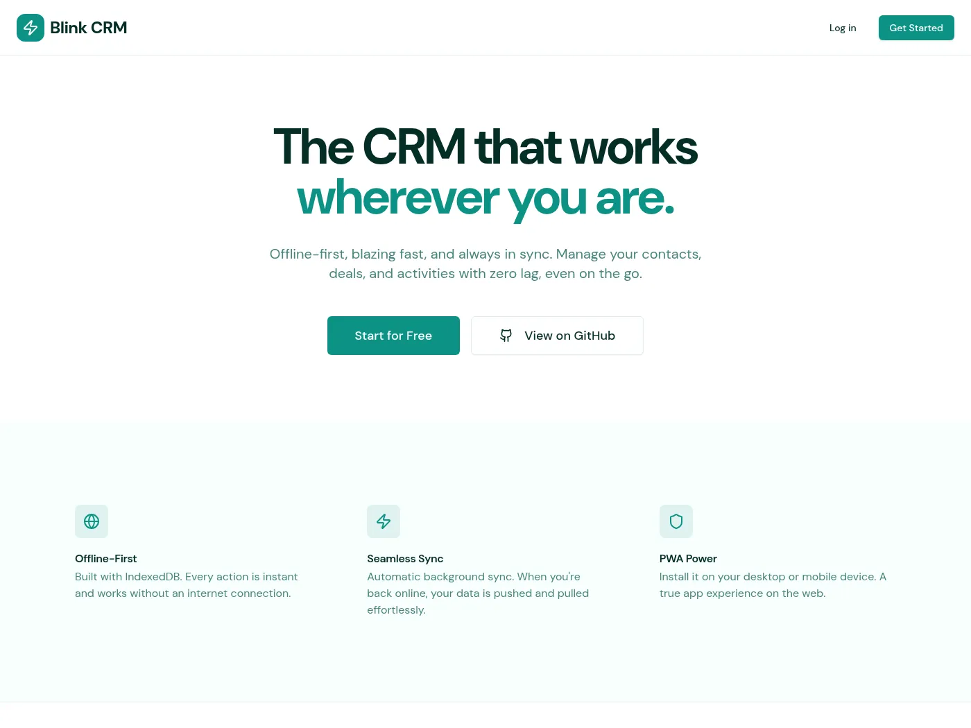 Blink CRM - Offline PWA