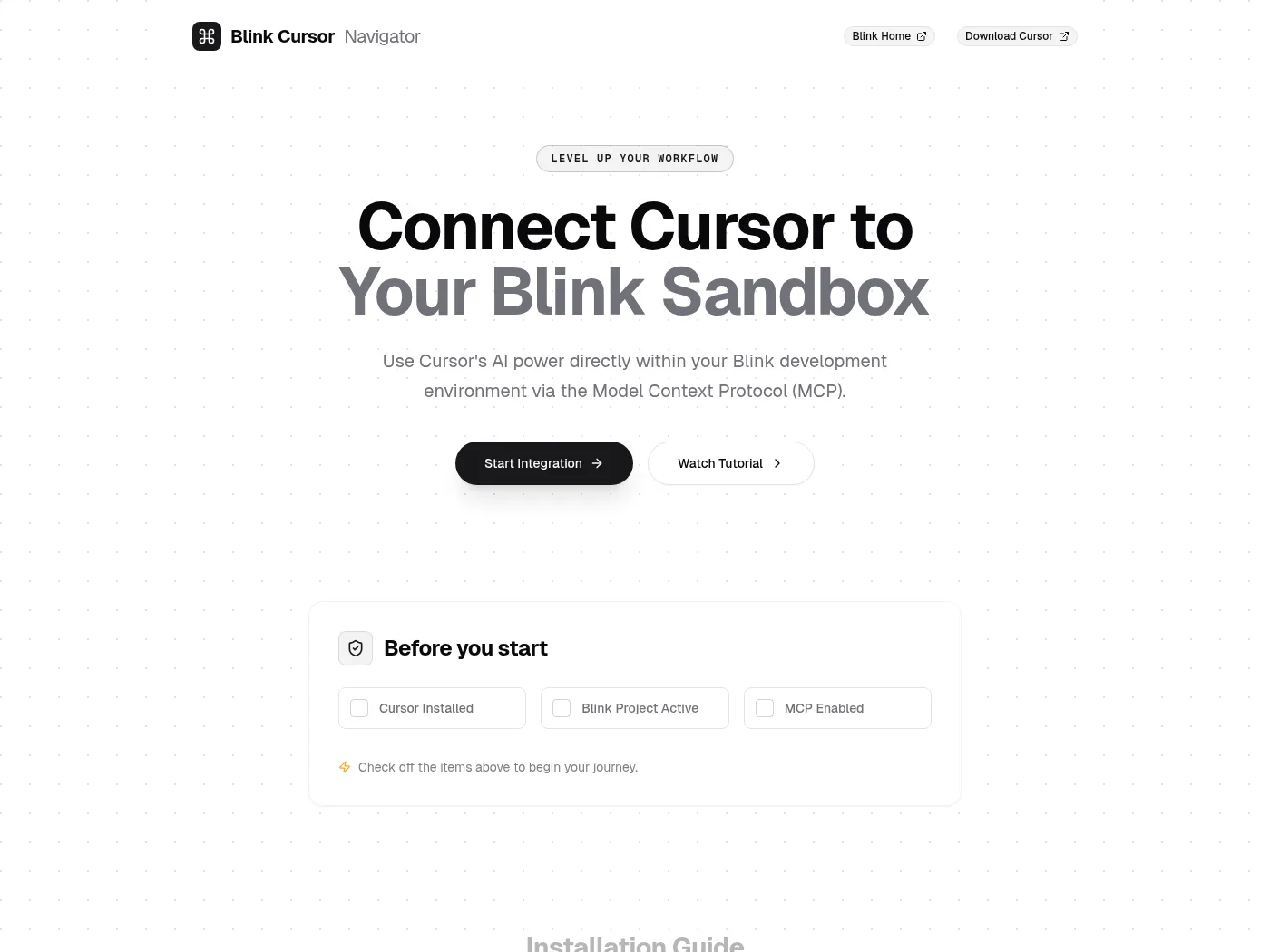 Blink Cursor Navigator