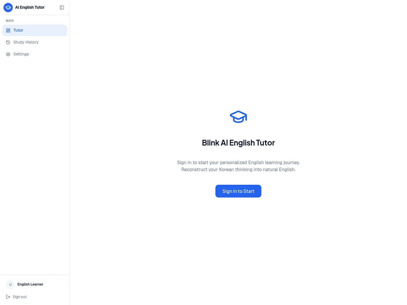 Blink English AI Tutor