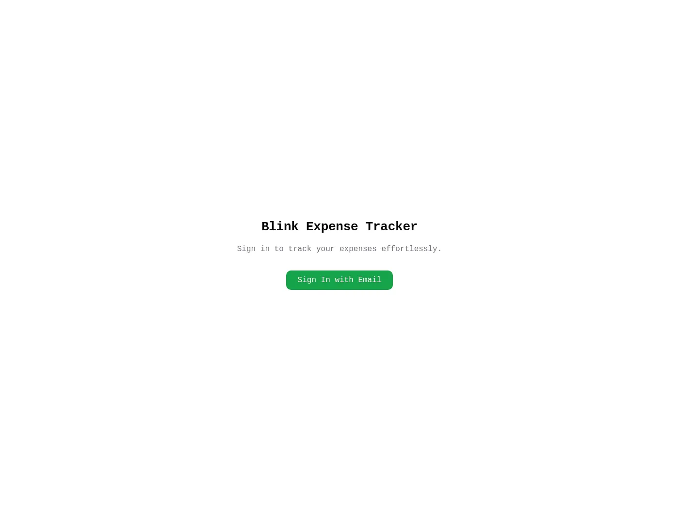 Blink Expense Tracker