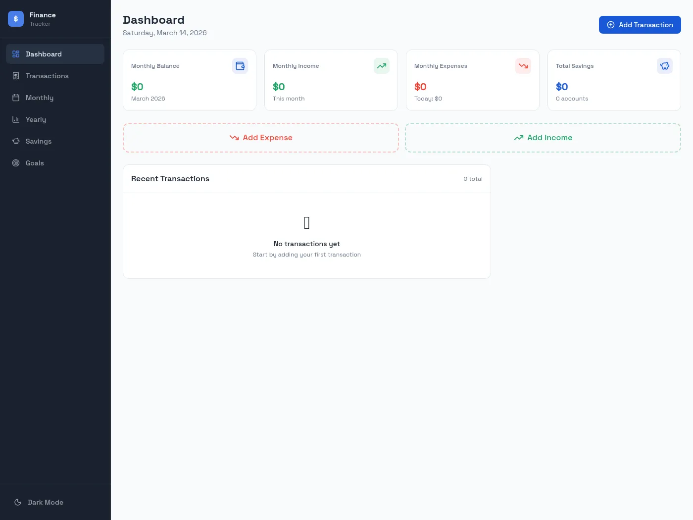 Blink Finance Tracker