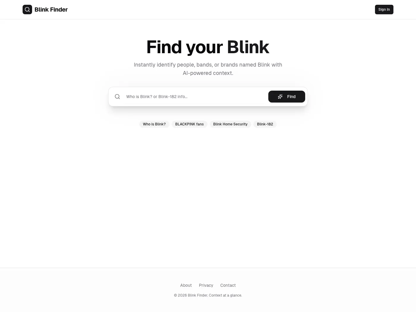 Blink Finder