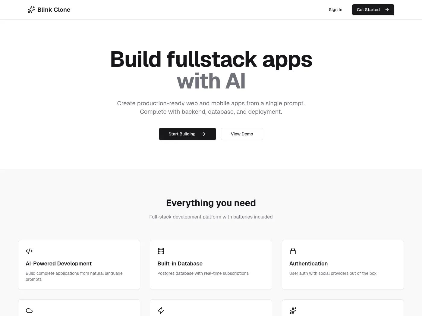 Blink Fullstack Clone