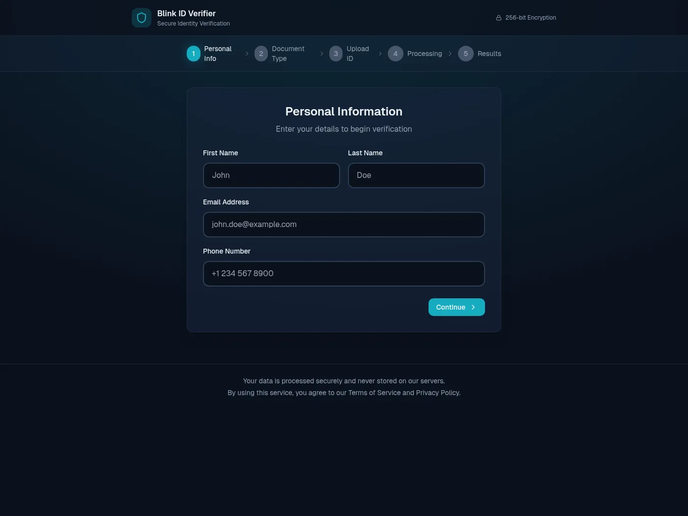 Blink ID Verifier