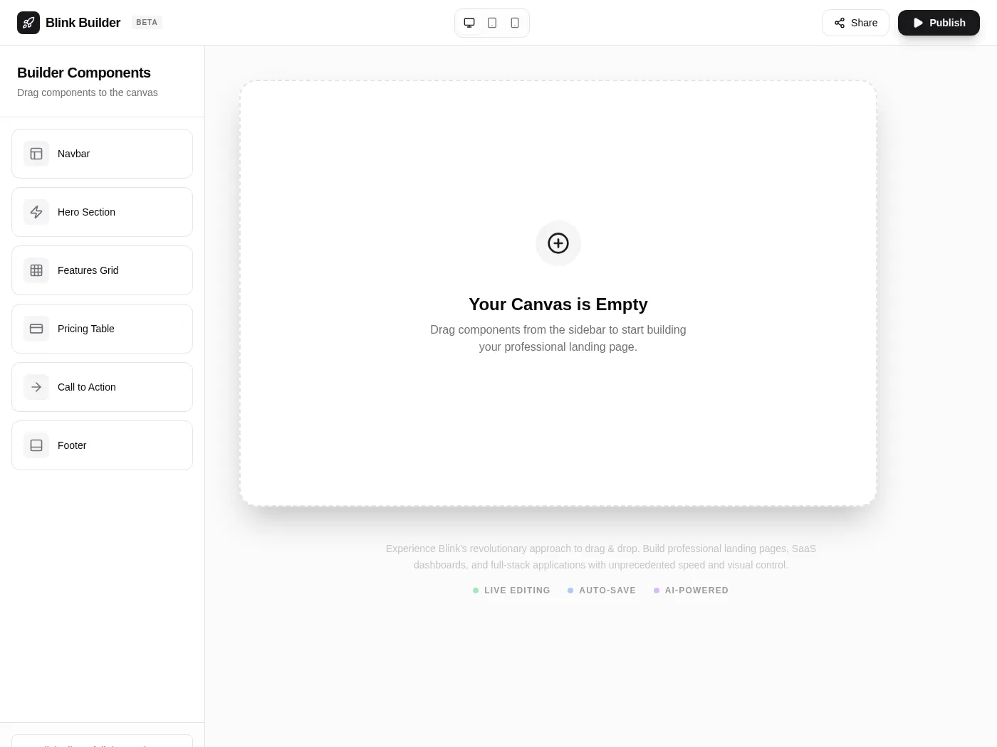 Blink Drag & Drop Builder