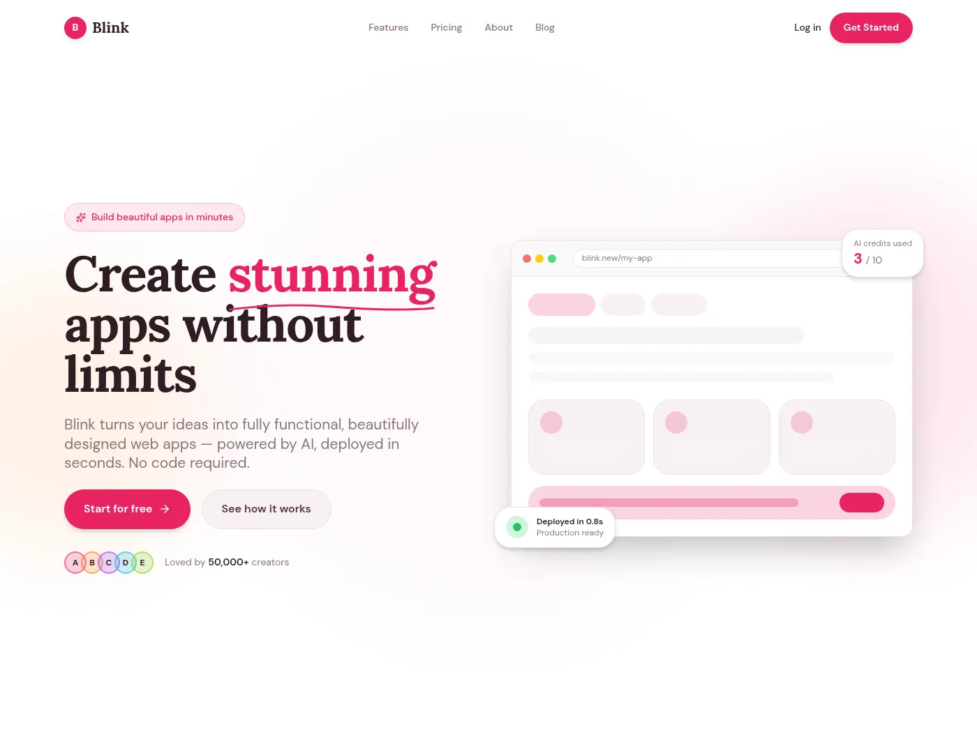 Blink Marketing Landing