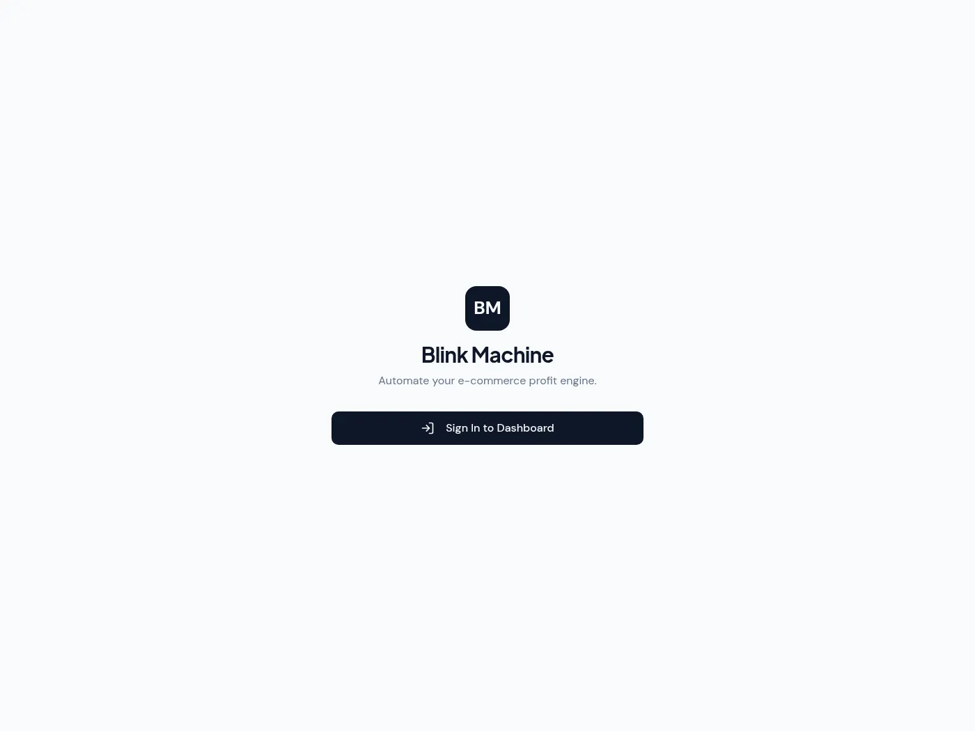 Blink Machine Dashboard