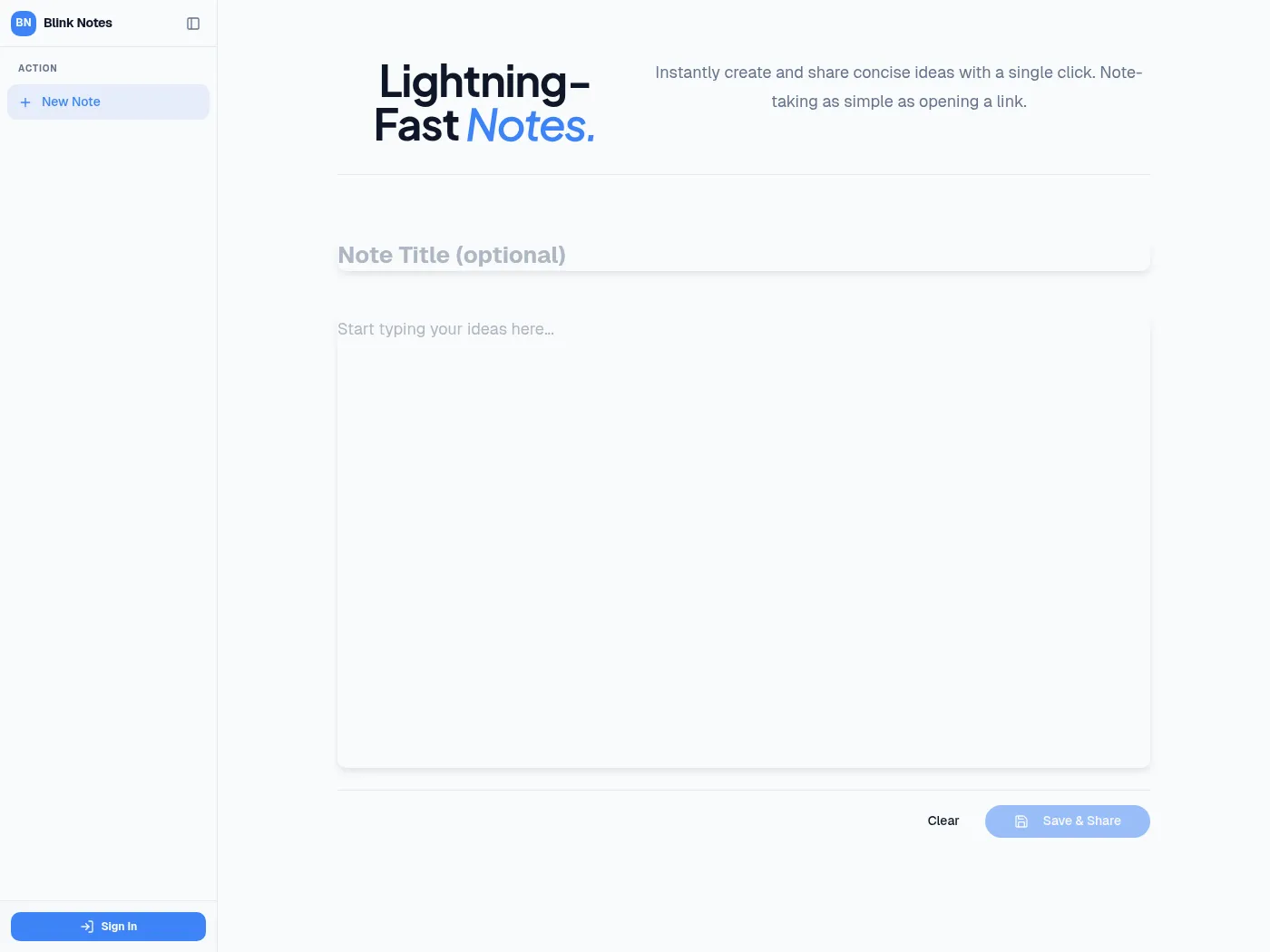 Blink Note Generator