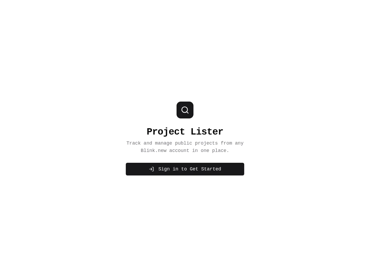 Blink Project Lister