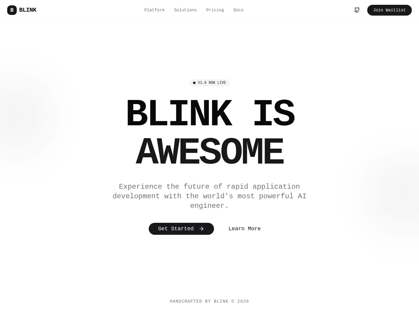 Blink Promo Page