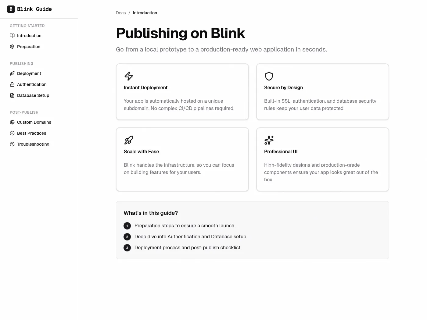 Blink Publishing Guide