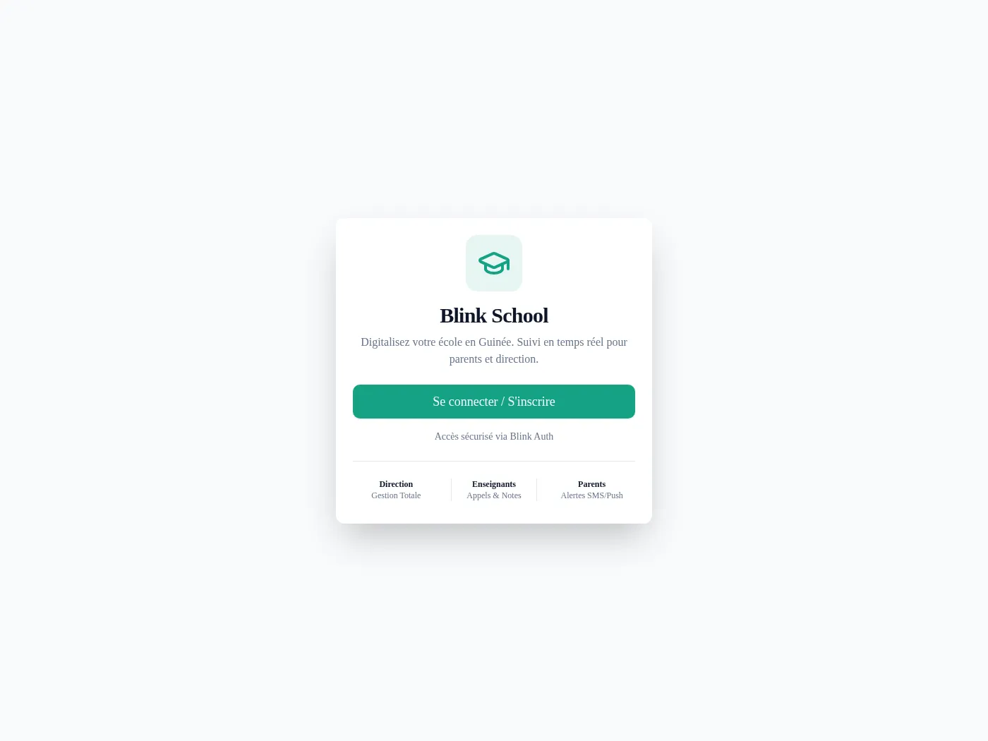 Blink School App Guinea