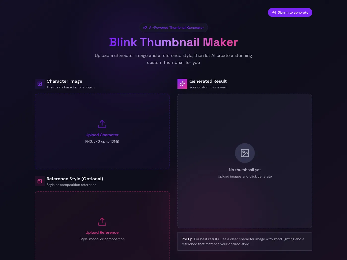 Blink Thumbnail Maker