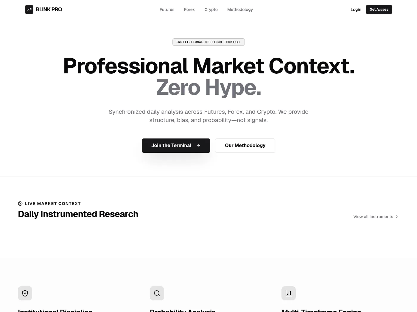 Blink Pro Trading Platform