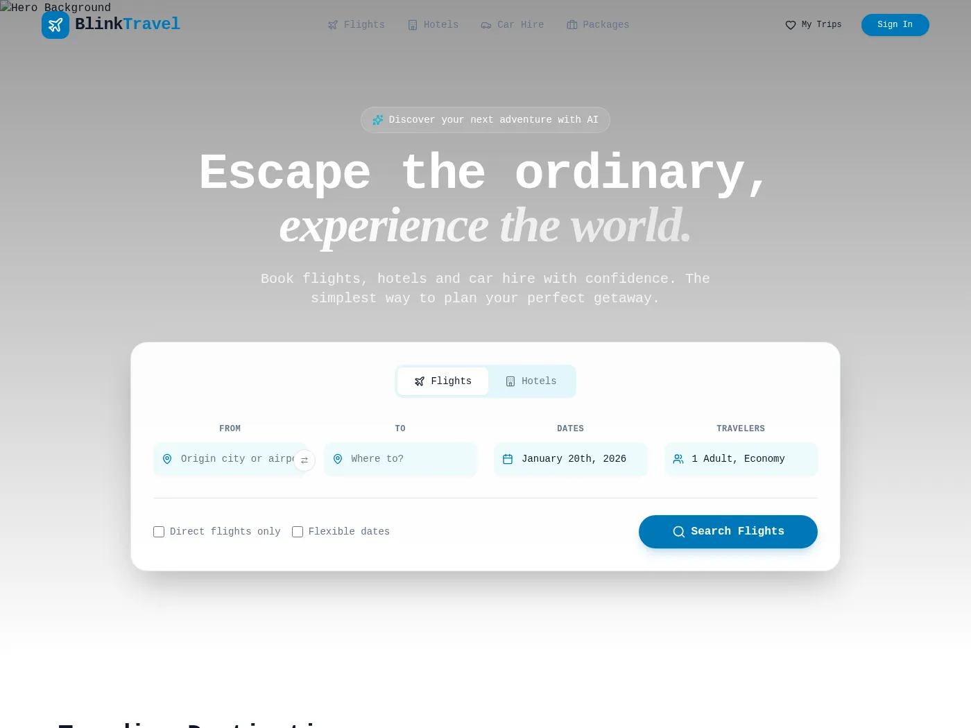 Blink Travel Platform