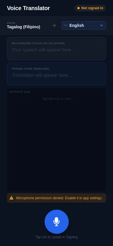 Blink Voice Translator