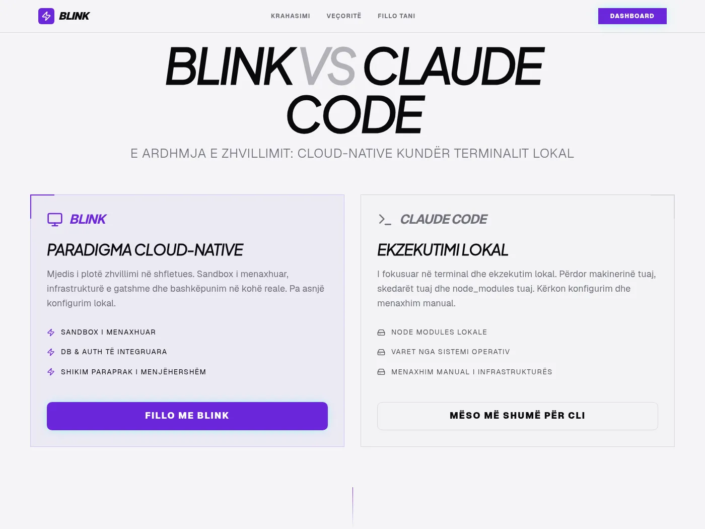 Blink vs. Claude Code