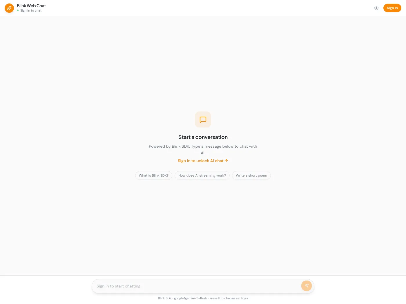 Blink Simple Web Chat