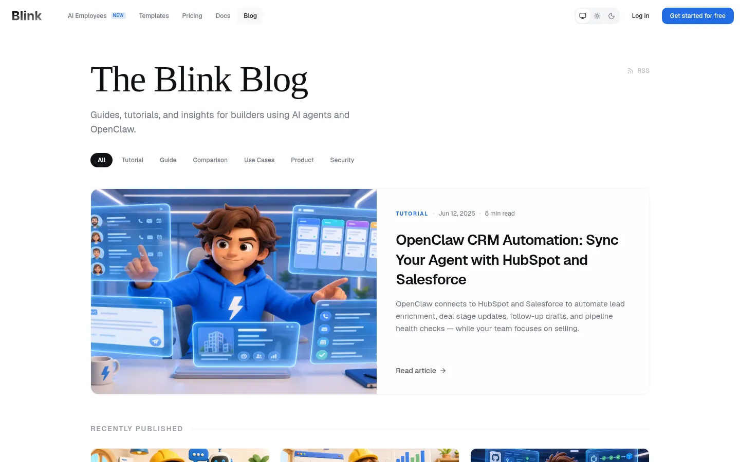 Blink blog — resources for non-technical founders building full-stack apps with AI