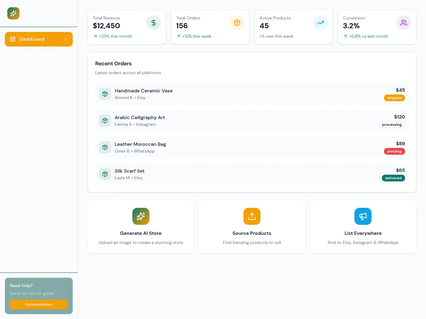 BlinkAI Dropship Platform