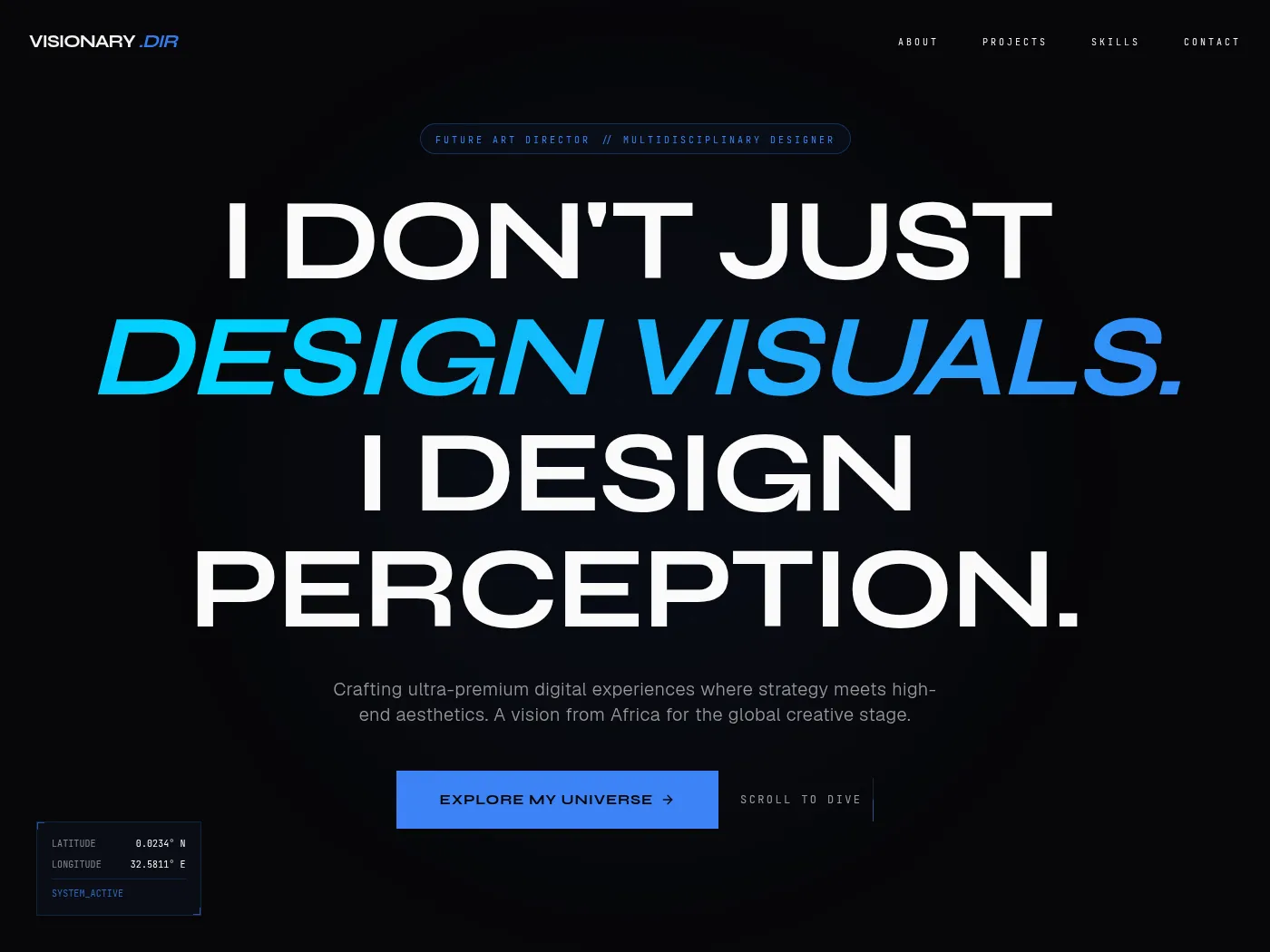 Blink.new Immersive Portfolio