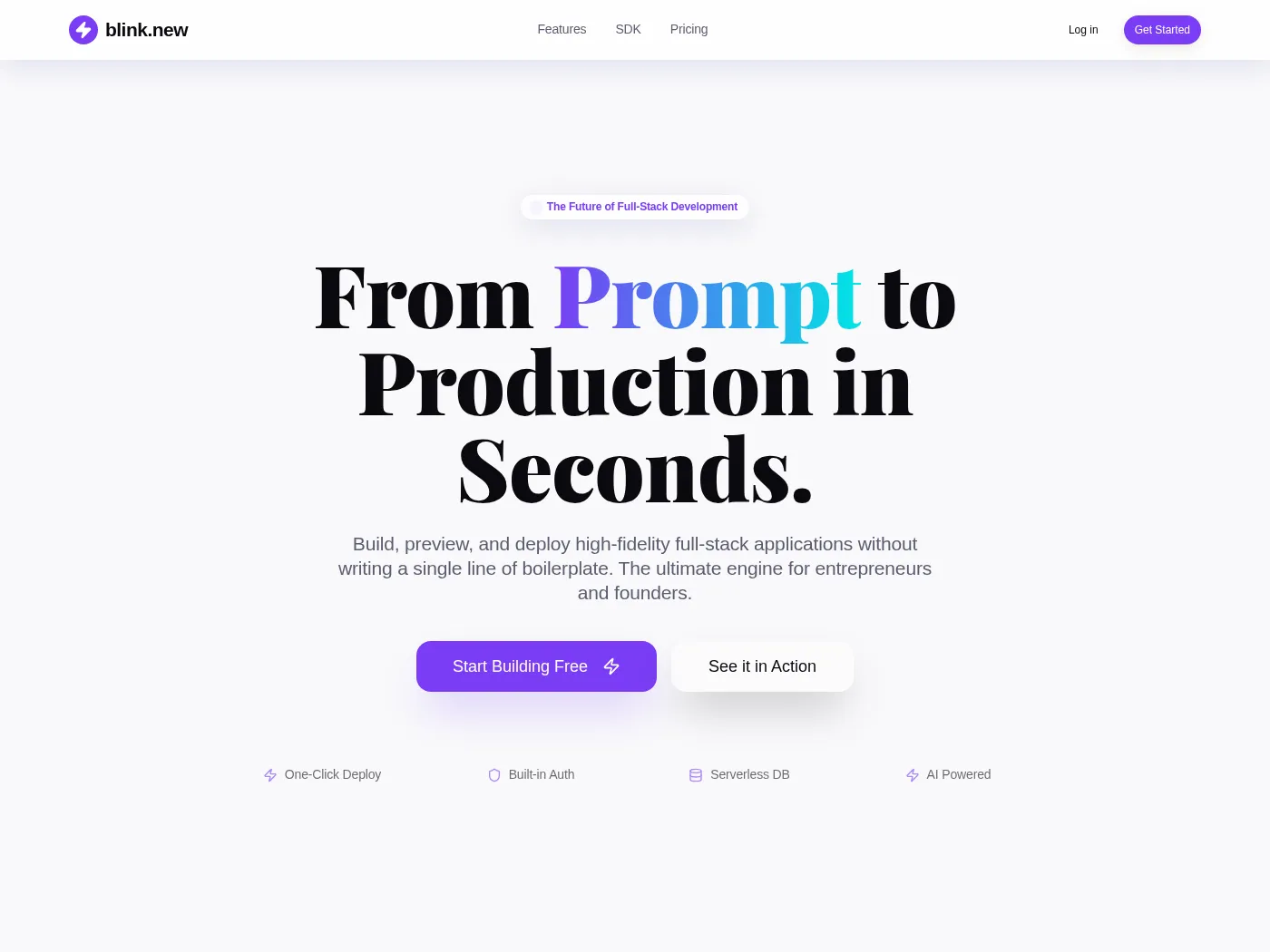 Blink.New Landing Page