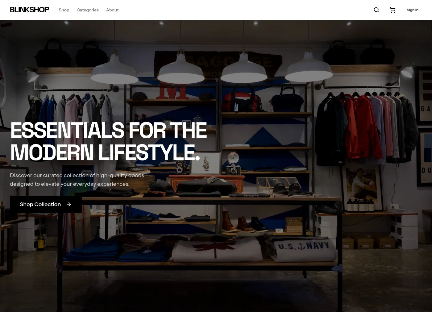 BlinkShop E-commerce Boilerplate