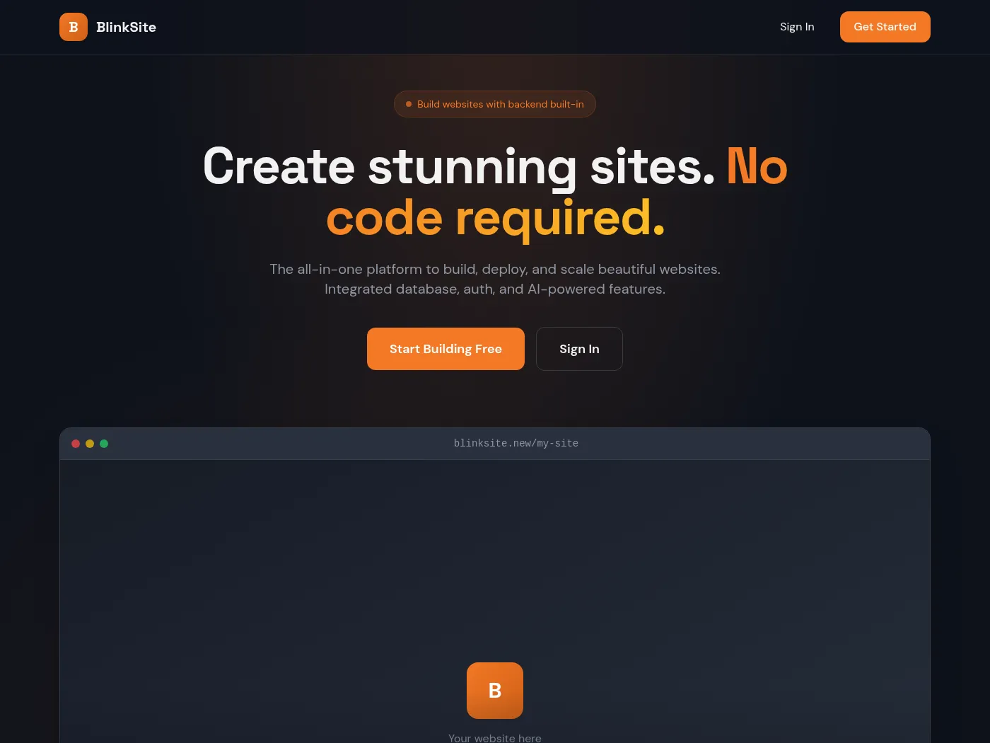 BlinkSite Builder