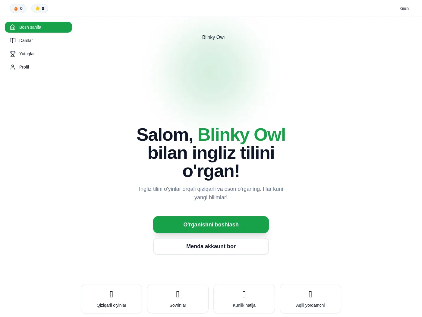 Blinky Owl English