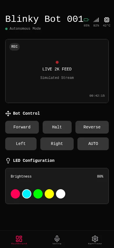 Blinky Bot Dashboard