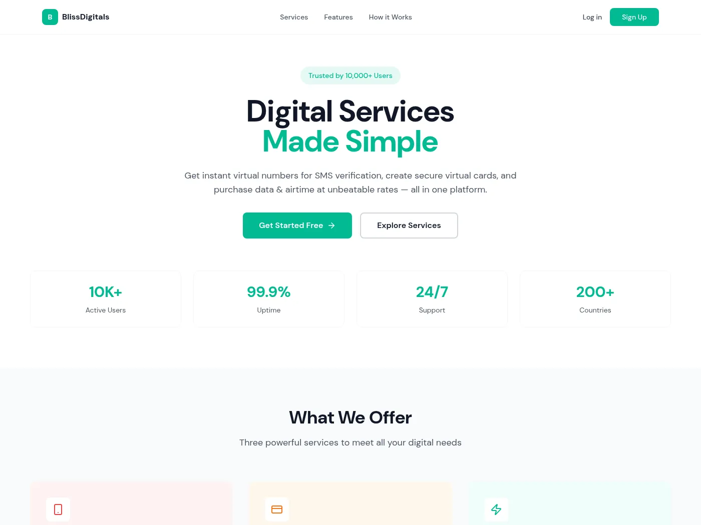 BlissDigitals Web Clone