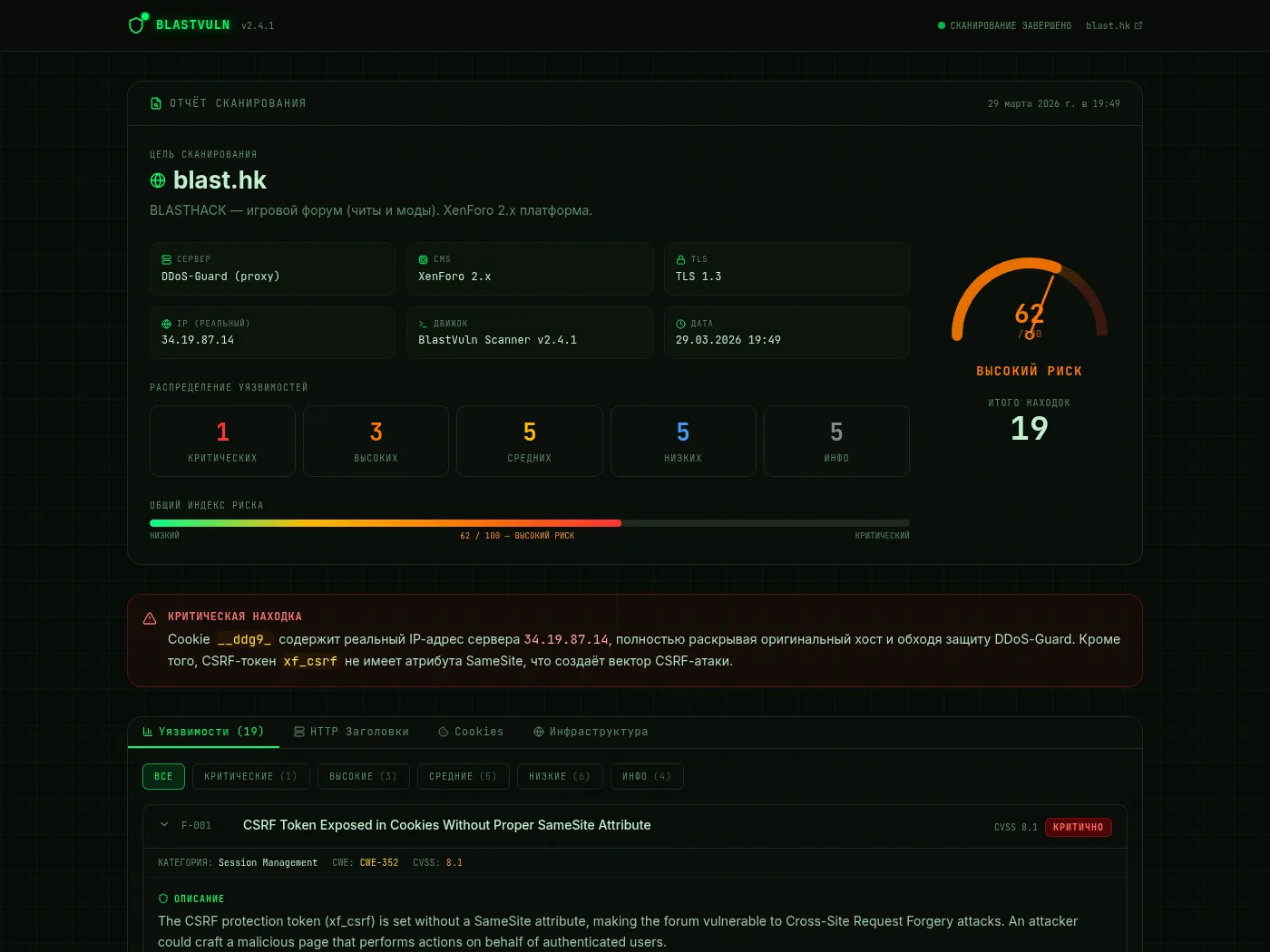 BlastHK Vulnerability Scanner