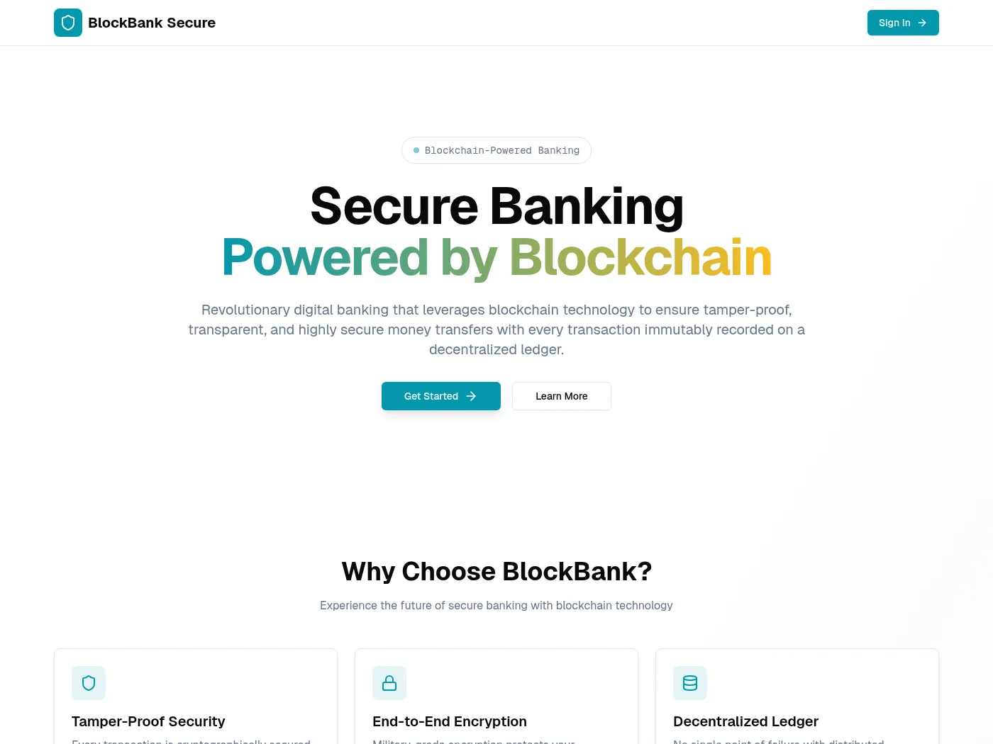 BlockBank Secure