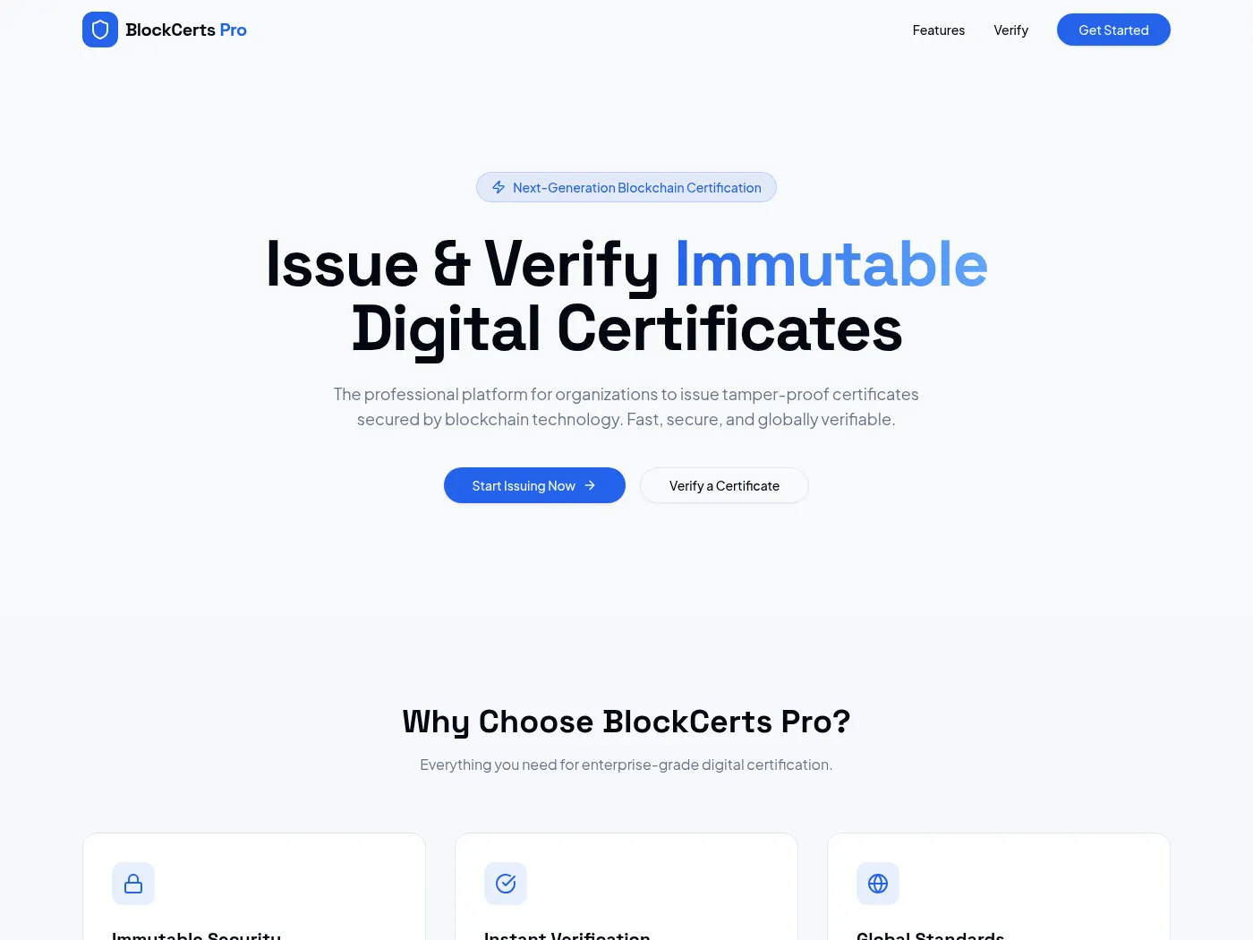 BlockCerts Pro Platform
